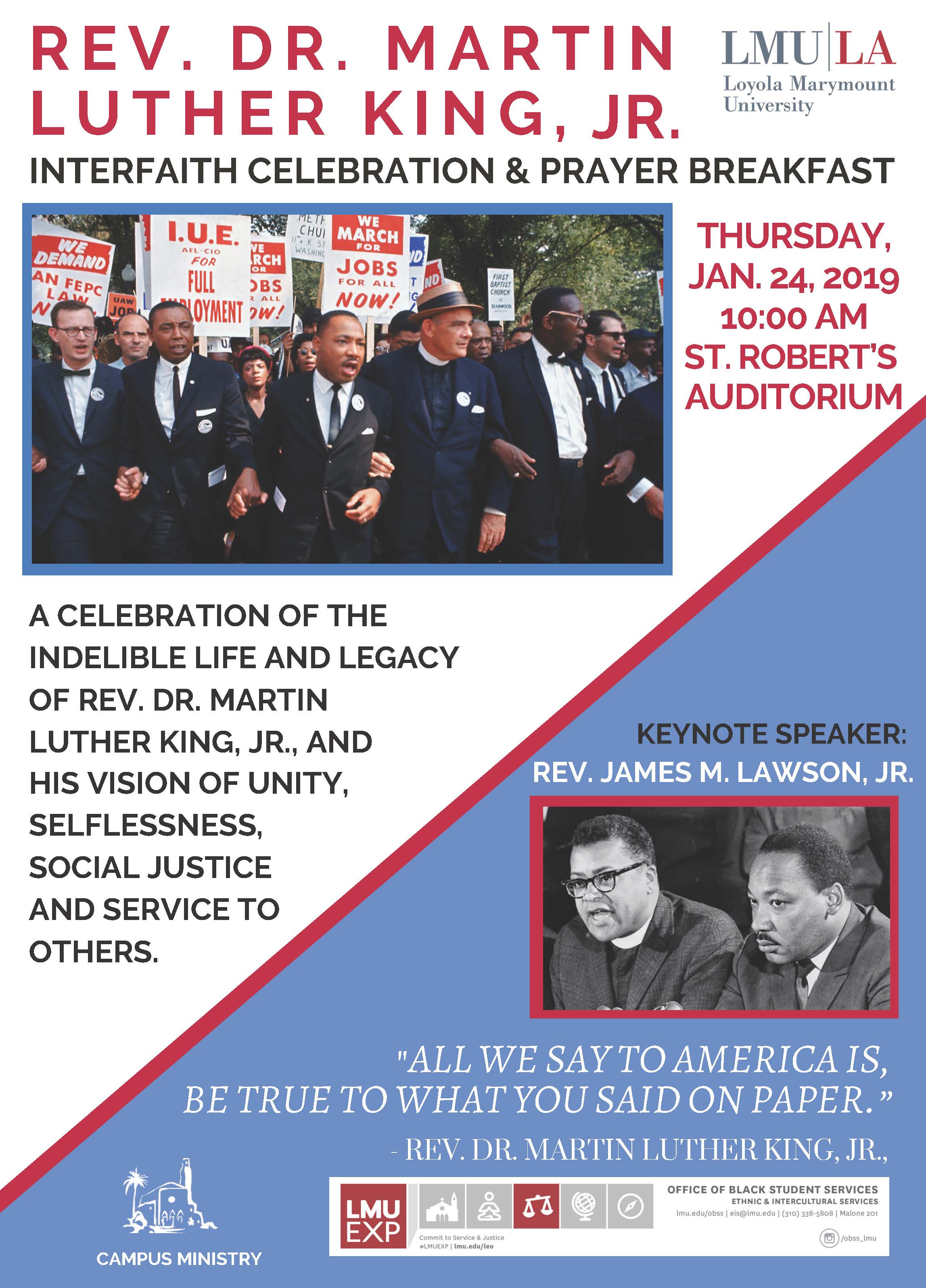 Jan. 24, 2019: Rev. Dr. Martin Luther King, Jr. Interfaith Celebration ...